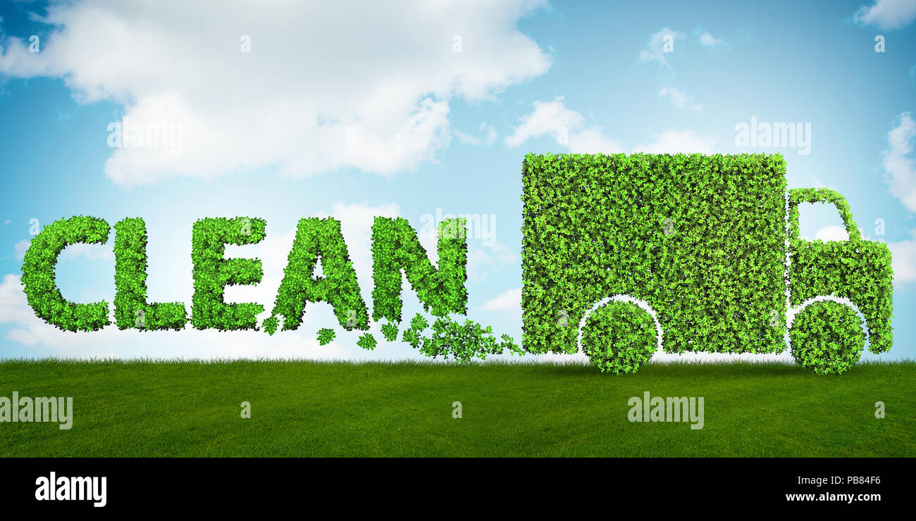 Concept of clean fuel and eco friendly cars - 3d rendering Stock Photo ...