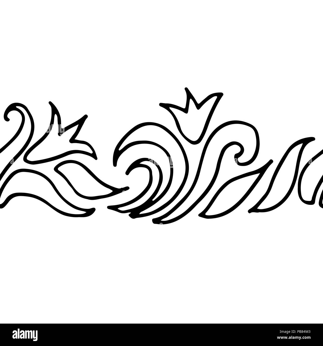 Vector seamless ornament. Simple floral pattern Stock Vector Image ...