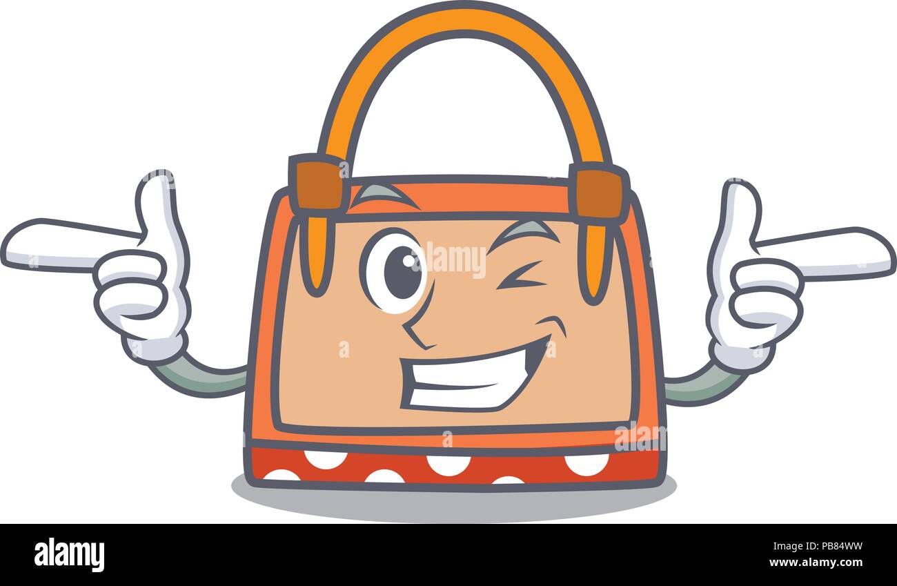 Wink hand bag character cartoon Stock Vector Image & Art - Alamy