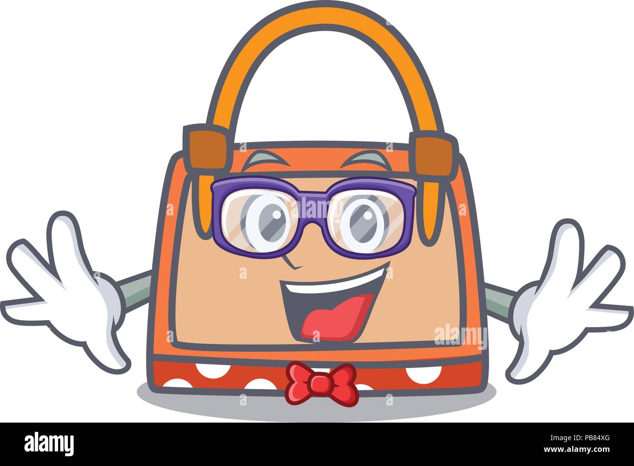 Geek hand bag character cartoon Stock Vector Image & Art - Alamy