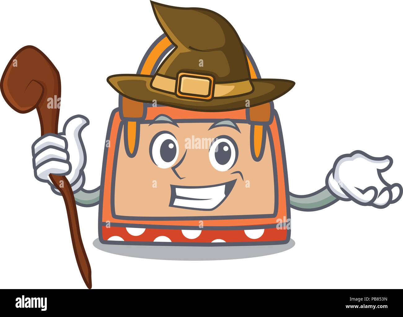 Witch hand bag mascot cartoon Stock Vector Image & Art - Alamy