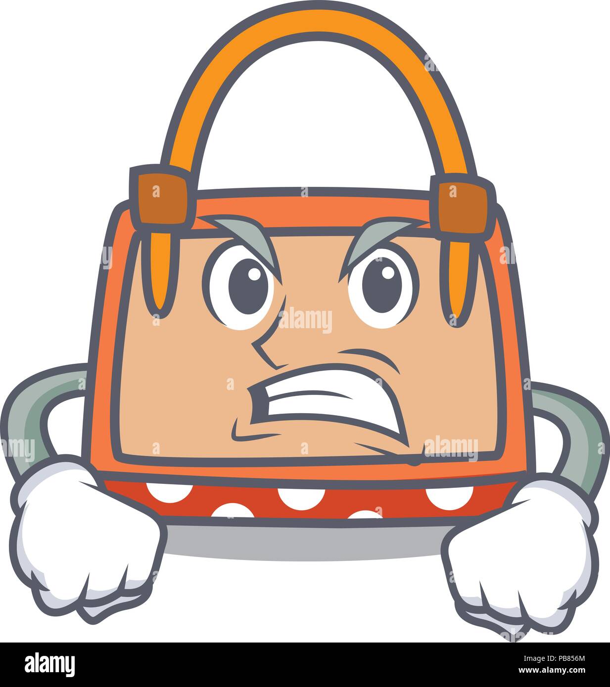 Angry hand bag mascot cartoon Stock Vector Image & Art - Alamy