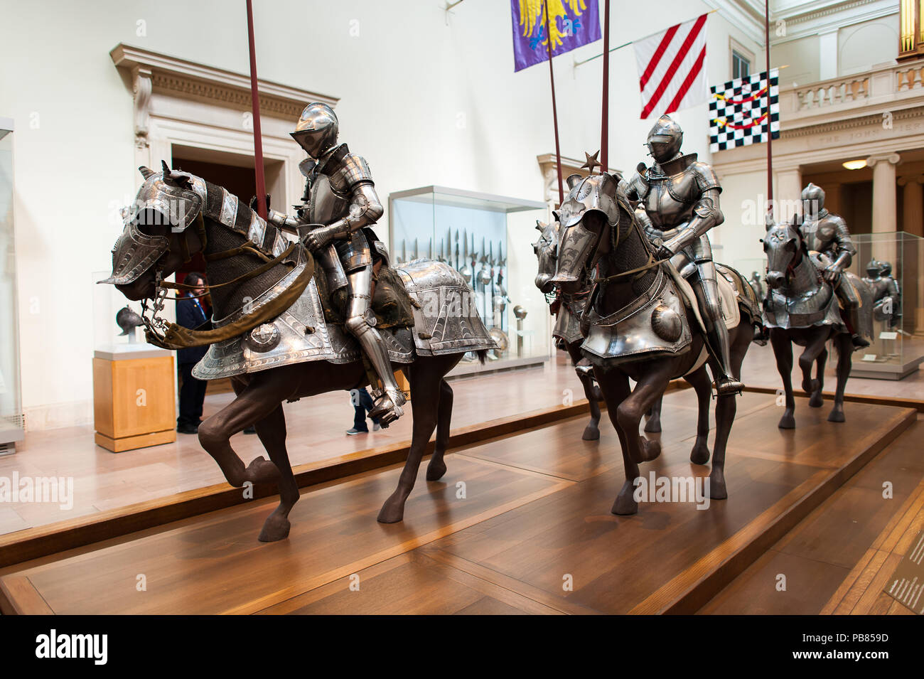 NEW YORK, USA - SEP 25, 2015: Knights and armour room in the ...