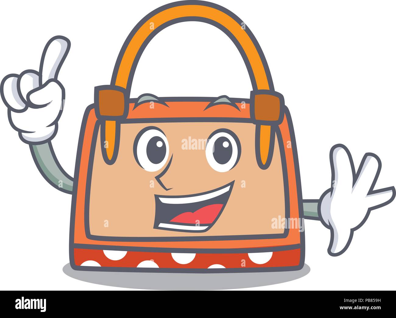 Finger hand bag mascot cartoon Stock Vector Image & Art - Alamy