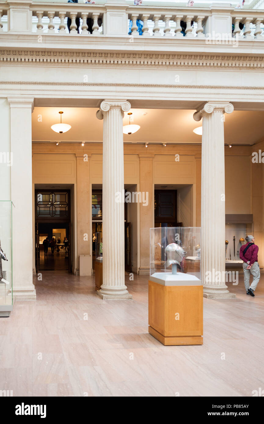 NEW YORK, USA - SEP 25, 2015: Knights and armour room in the ...