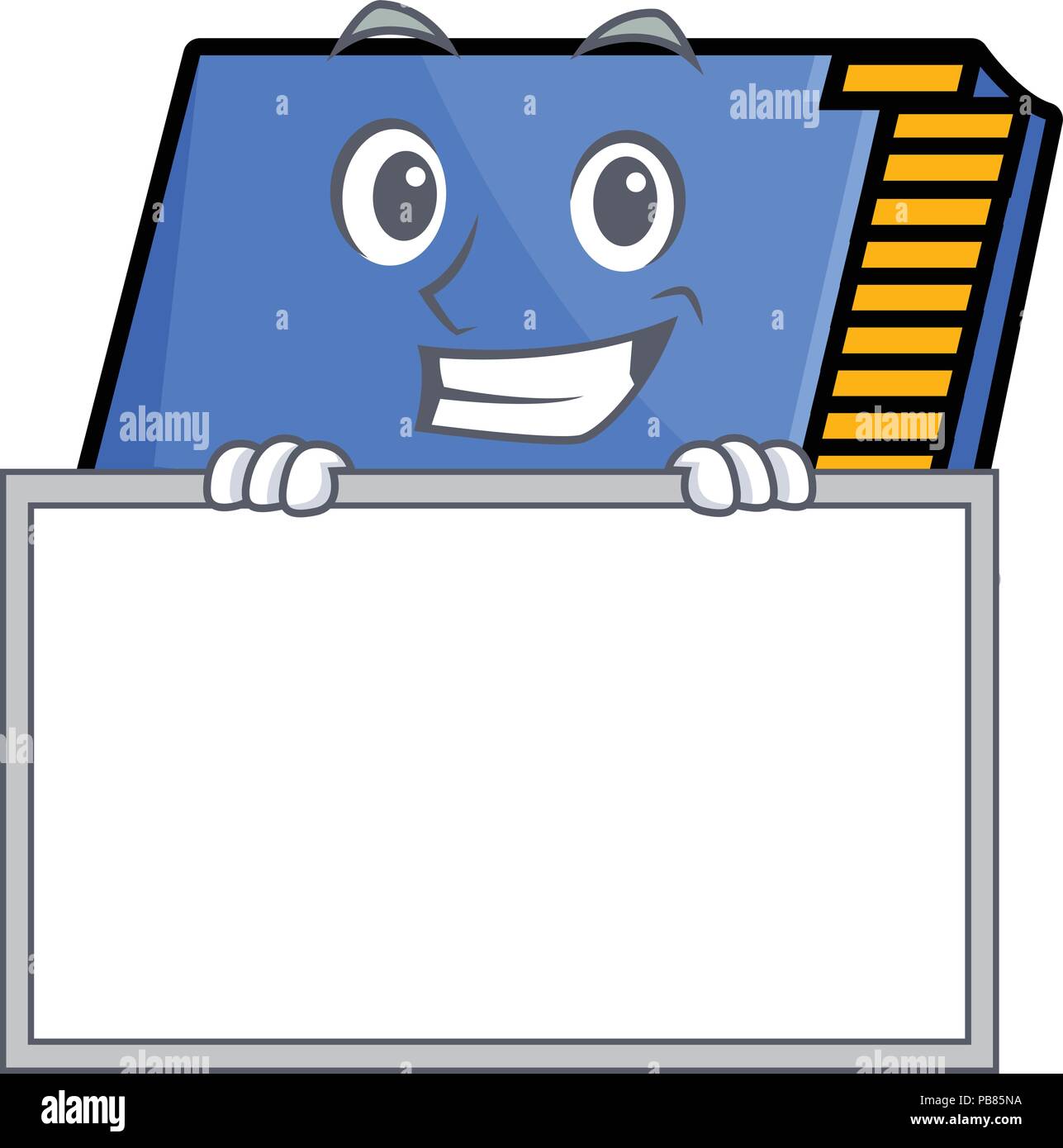 Grinning with board memory card character cartoon Stock Vector Image ...