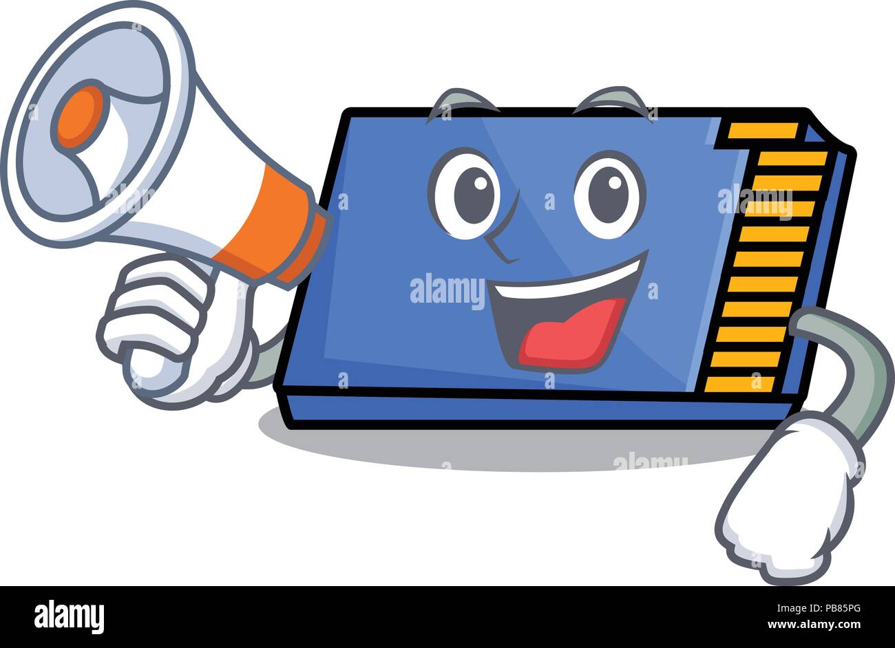 With megaphone memory card character cartoon Stock Vector Image & Art ...