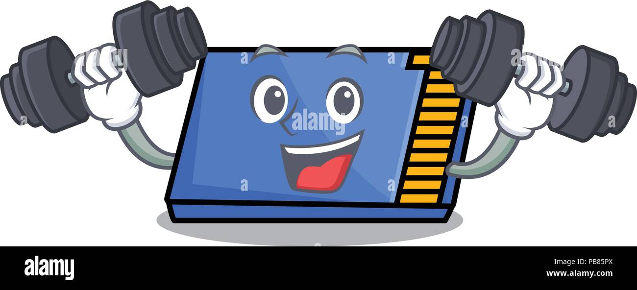 Fitness memory card character cartoon Stock Vector Image & Art - Alamy