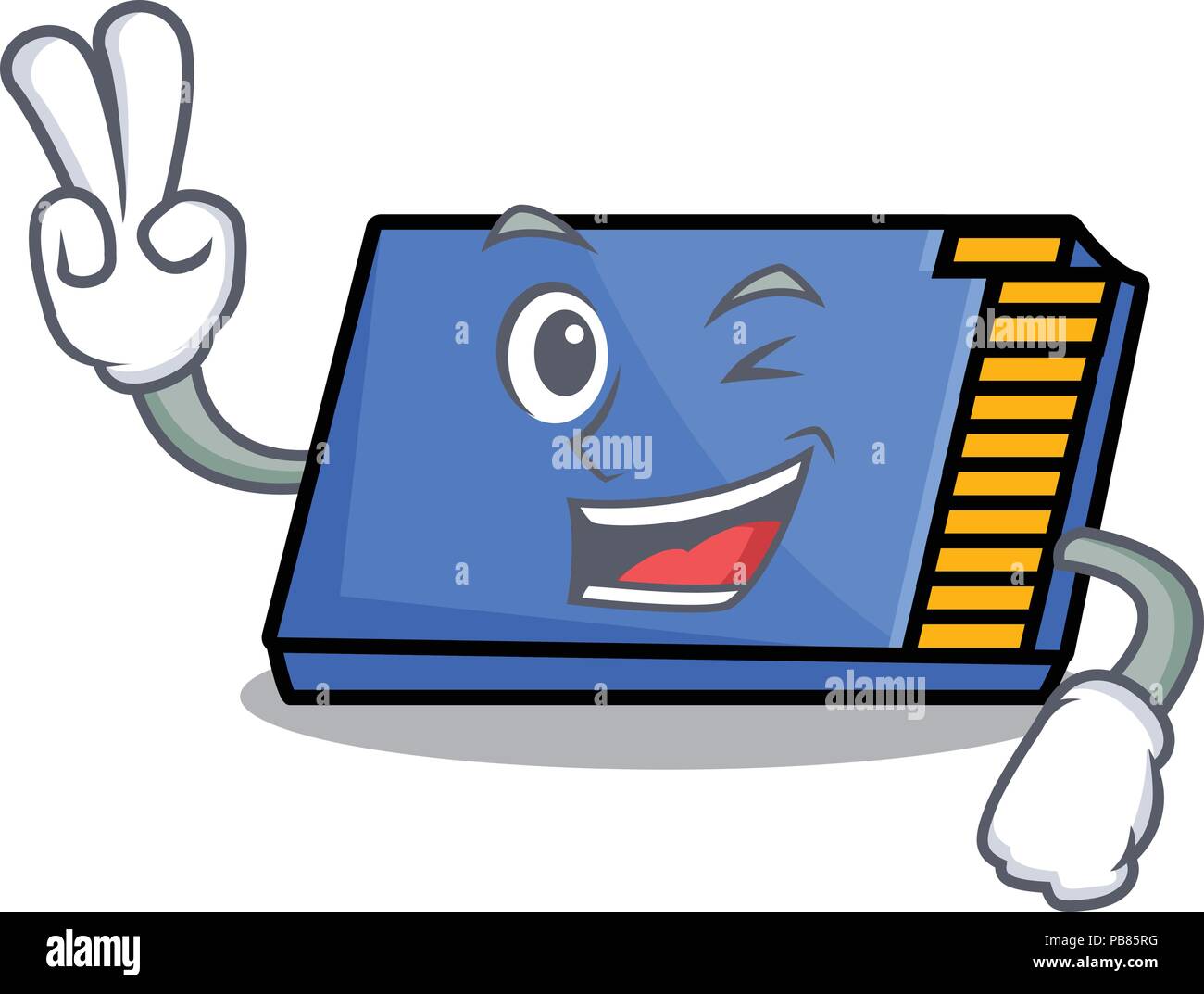 Two finger memory card character cartoon Stock Vector Image & Art - Alamy