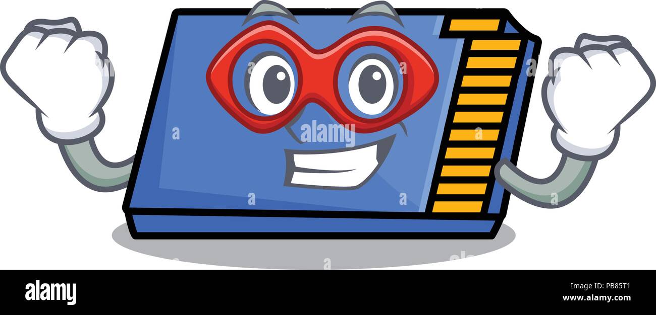 Super hero memory card character cartoon Stock Vector Image & Art - Alamy