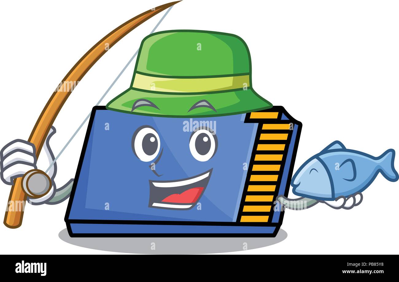 Fishing memory card mascot cartoon Stock Vector Image & Art - Alamy