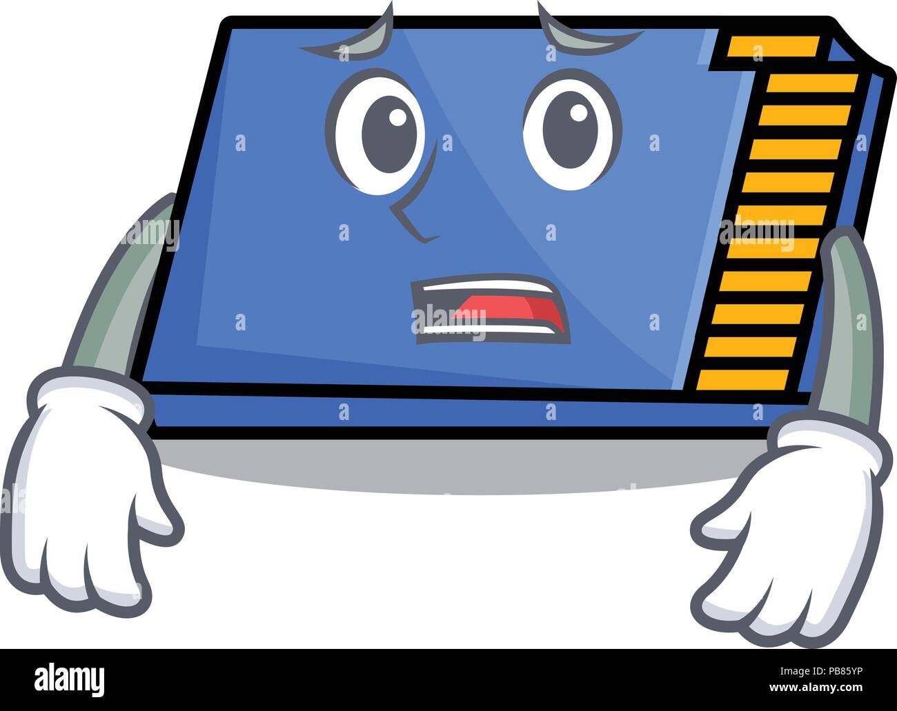Afraid memory card mascot cartoon Stock Vector Image & Art - Alamy