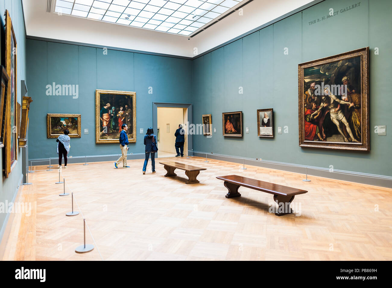 NEW YORK, USA - SEP 25, 2015: European painter's picture gallery in the ...