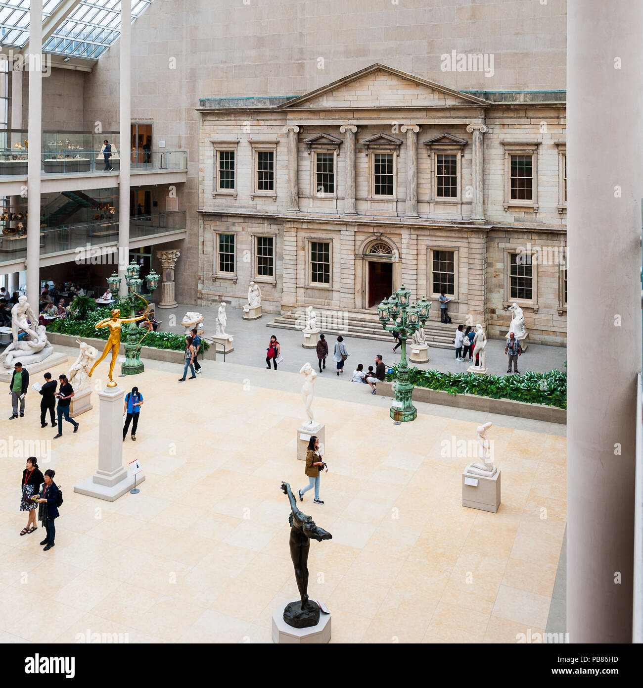 NEW YORK, USA - SEP 25, 2015: The Charles Engelhard Court in the ...