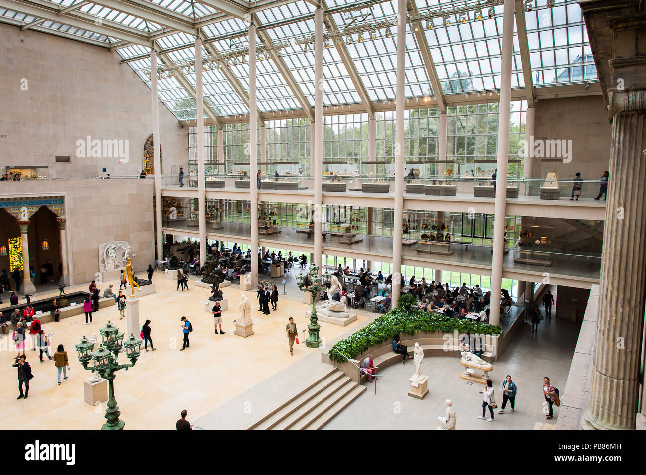 NEW YORK, USA - SEP 25, 2015: The Charles Engelhard Court in the ...