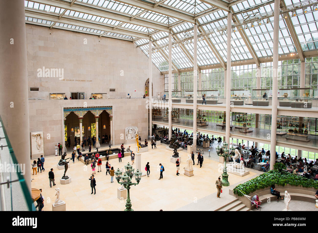 NEW YORK, USA - SEP 25, 2015: The Charles Engelhard Court in the ...