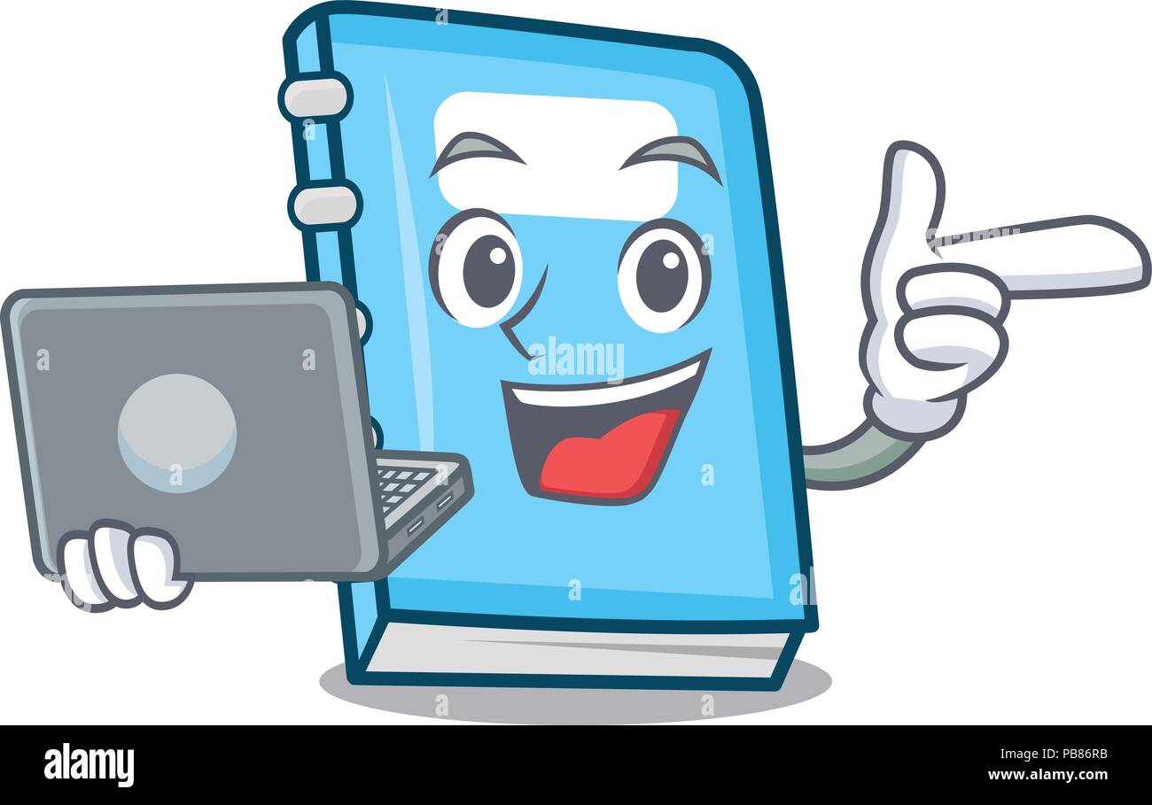 With laptop education character cartoon style Stock Vector Image & Art ...