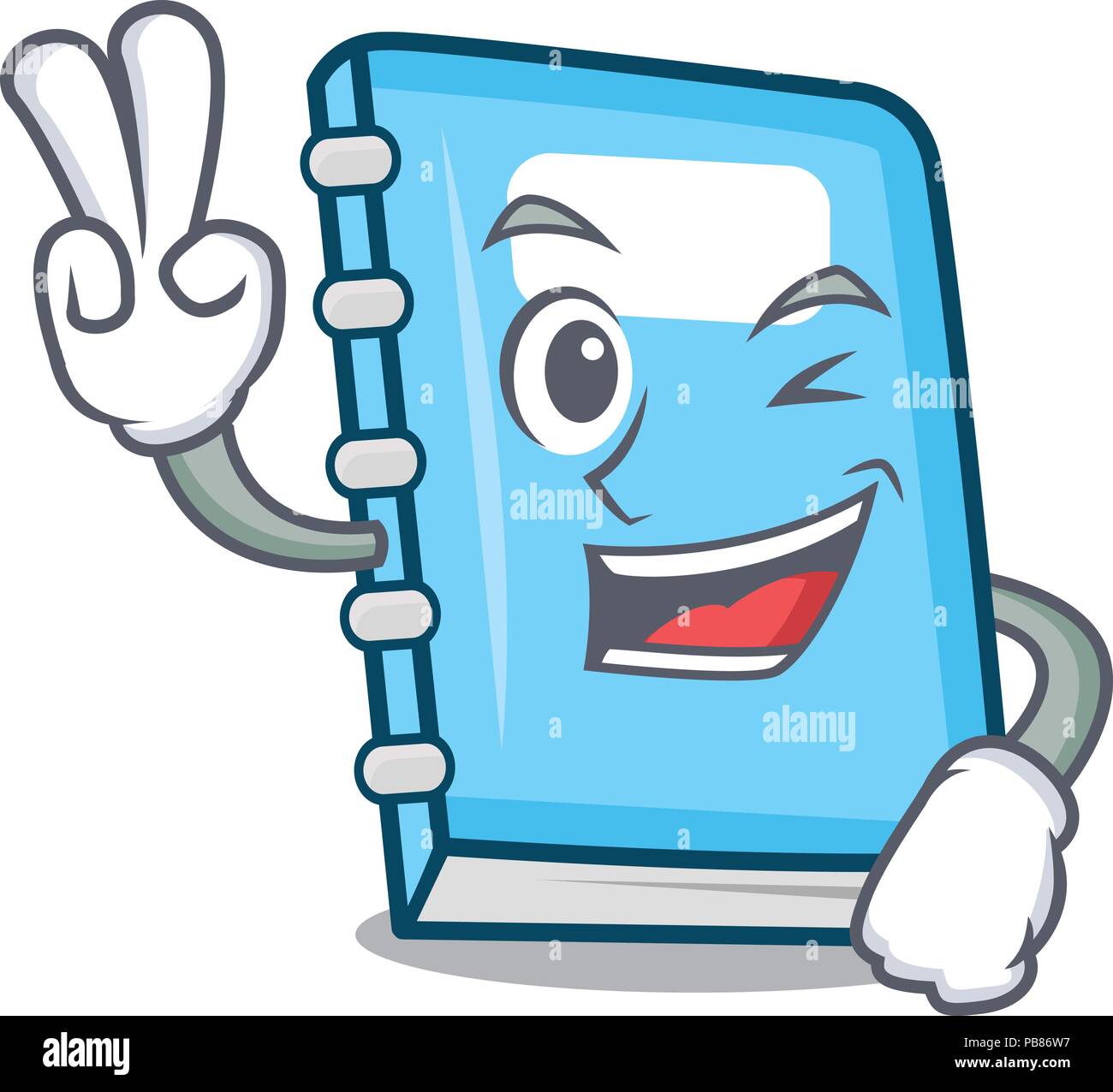 Two finger education character cartoon style Stock Vector Image & Art ...