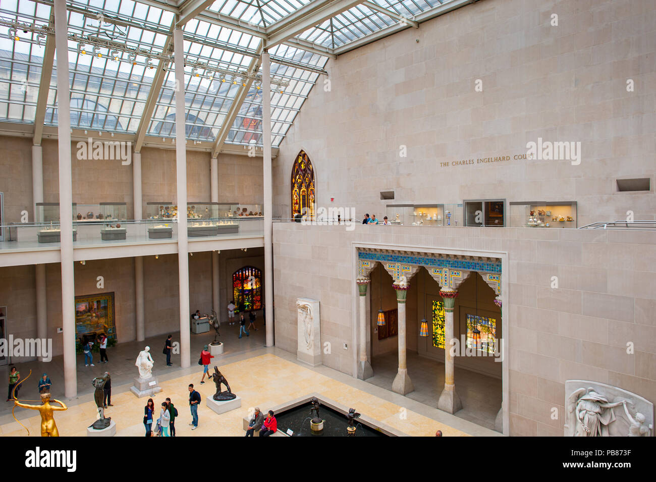 NEW YORK, USA - SEP 25, 2015: The Charles Engelhard Court in the ...