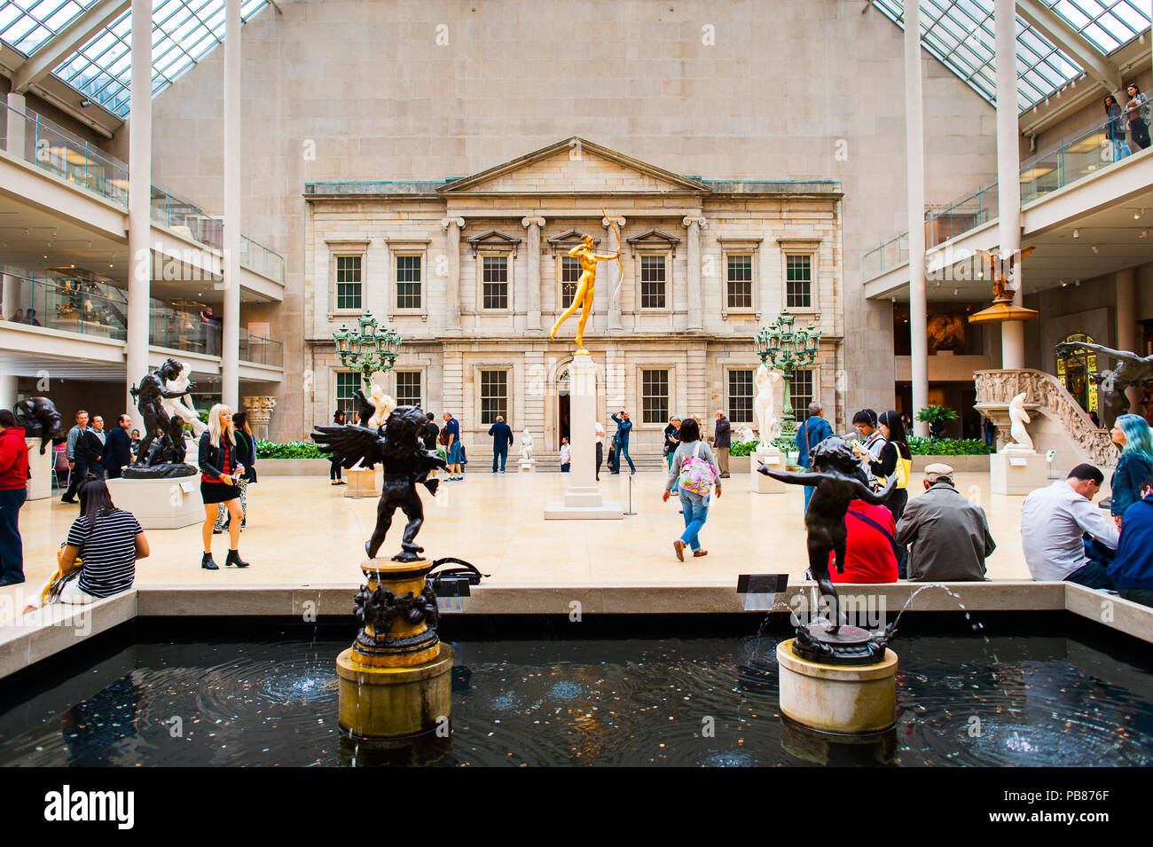 NEW YORK, USA - SEP 25, 2015: The Charles Engelhard Court in the ...