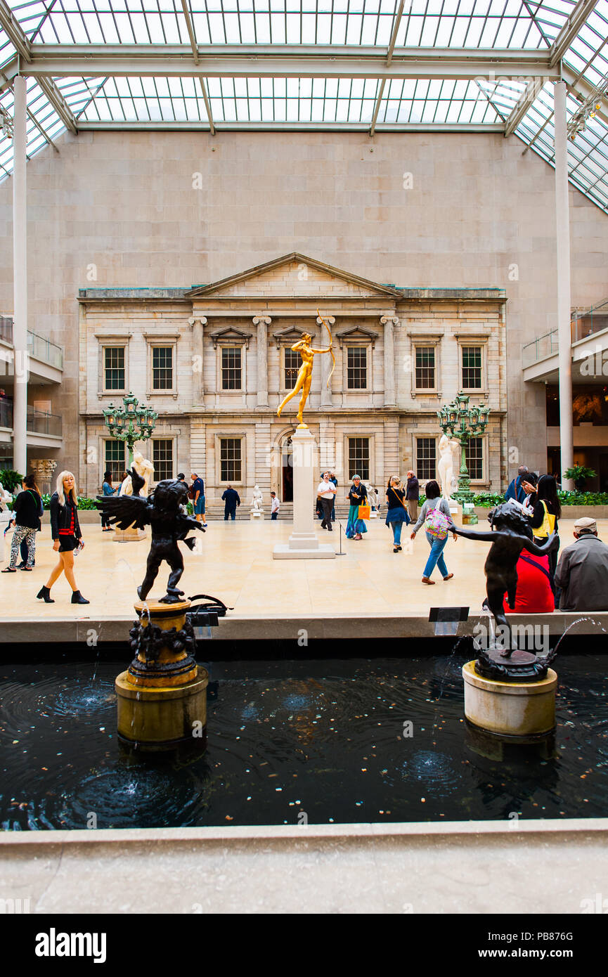 NEW YORK, USA - SEP 25, 2015: The Charles Engelhard Court in the ...