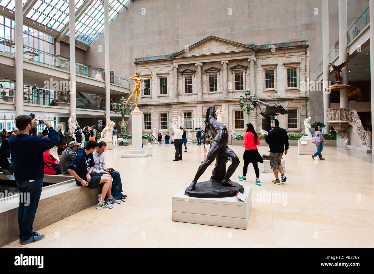 NEW YORK, USA - SEP 25, 2015: The Charles Engelhard Court in the ...
