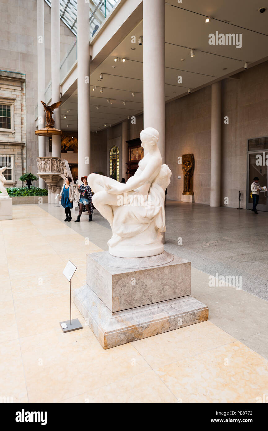 NEW YORK, USA - SEP 25, 2015: The Charles Engelhard Court in the ...