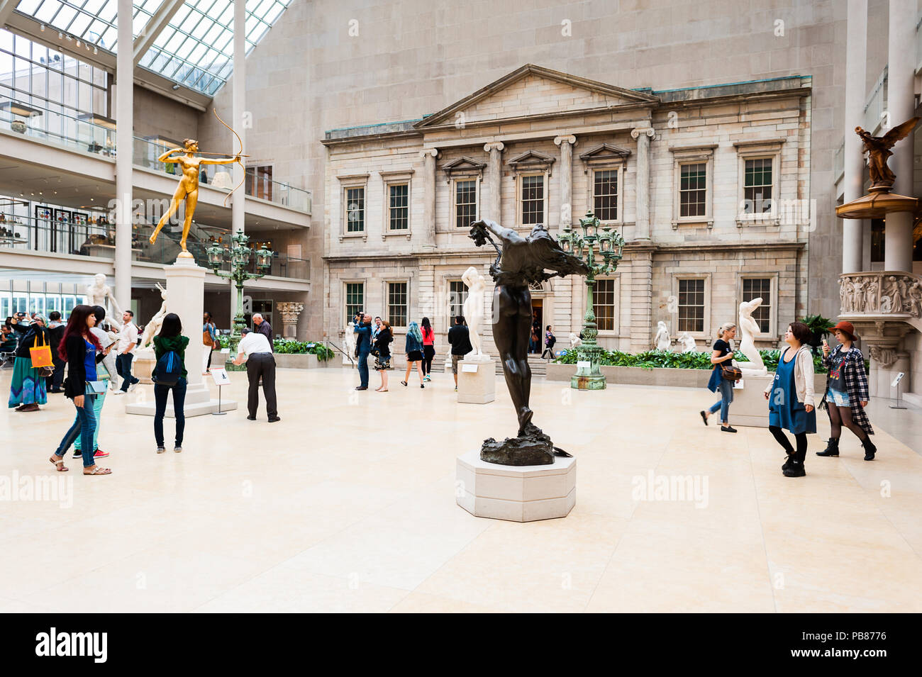 NEW YORK, USA - SEP 25, 2015: The Charles Engelhard Court in the ...