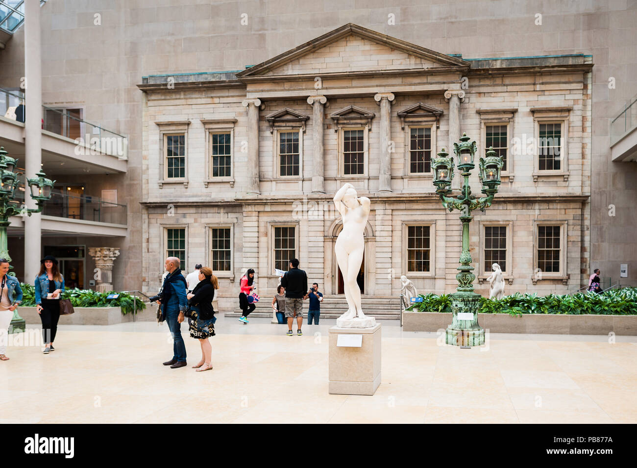 NEW YORK, USA - SEP 25, 2015: The Charles Engelhard Court in the ...