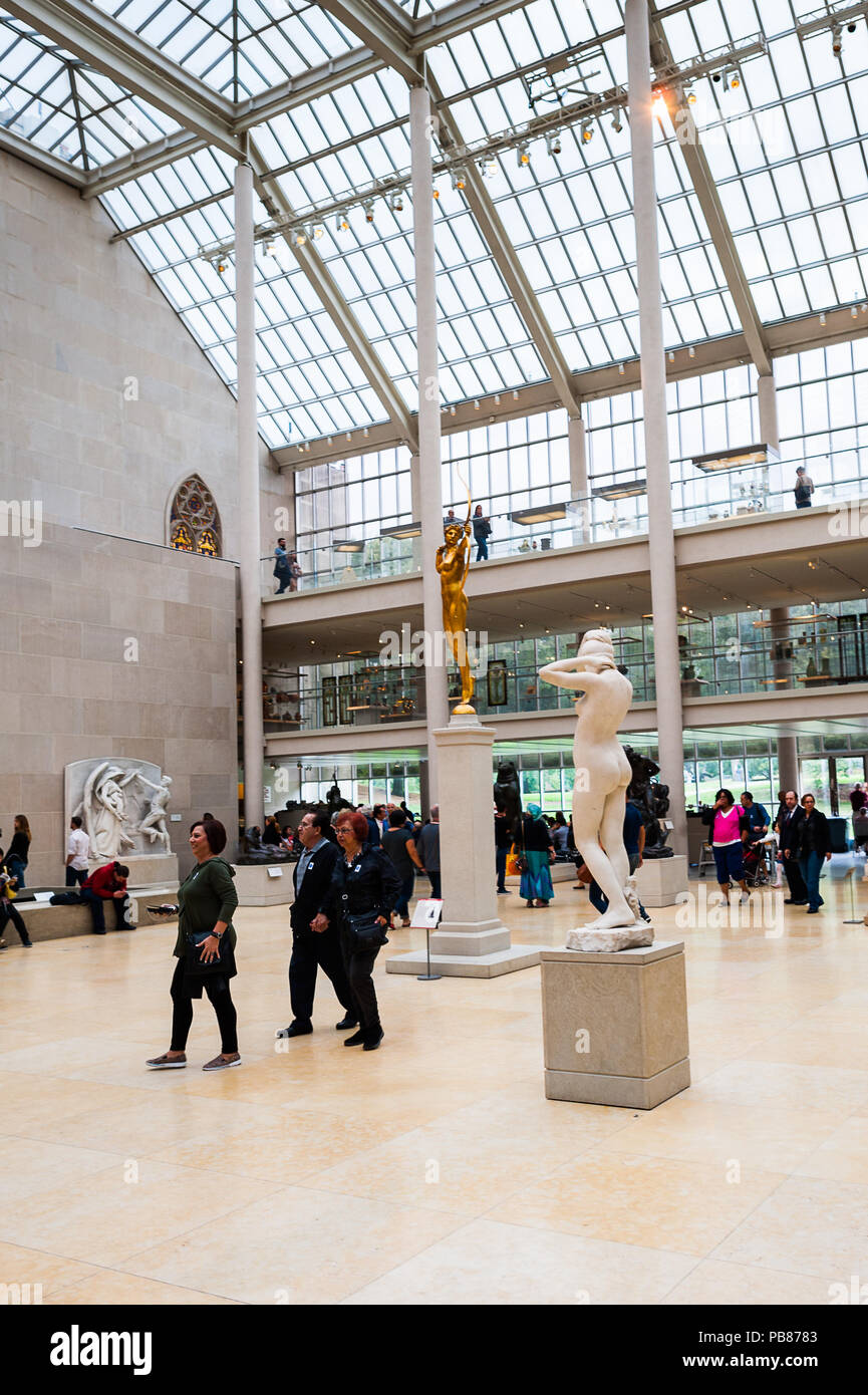 NEW YORK, USA - SEP 25, 2015: The Charles Engelhard Court in the ...