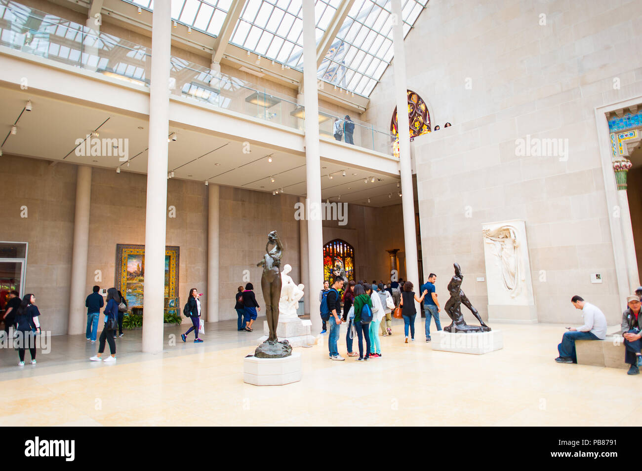 NEW YORK, USA - SEP 25, 2015: The Charles Engelhard Court in the ...