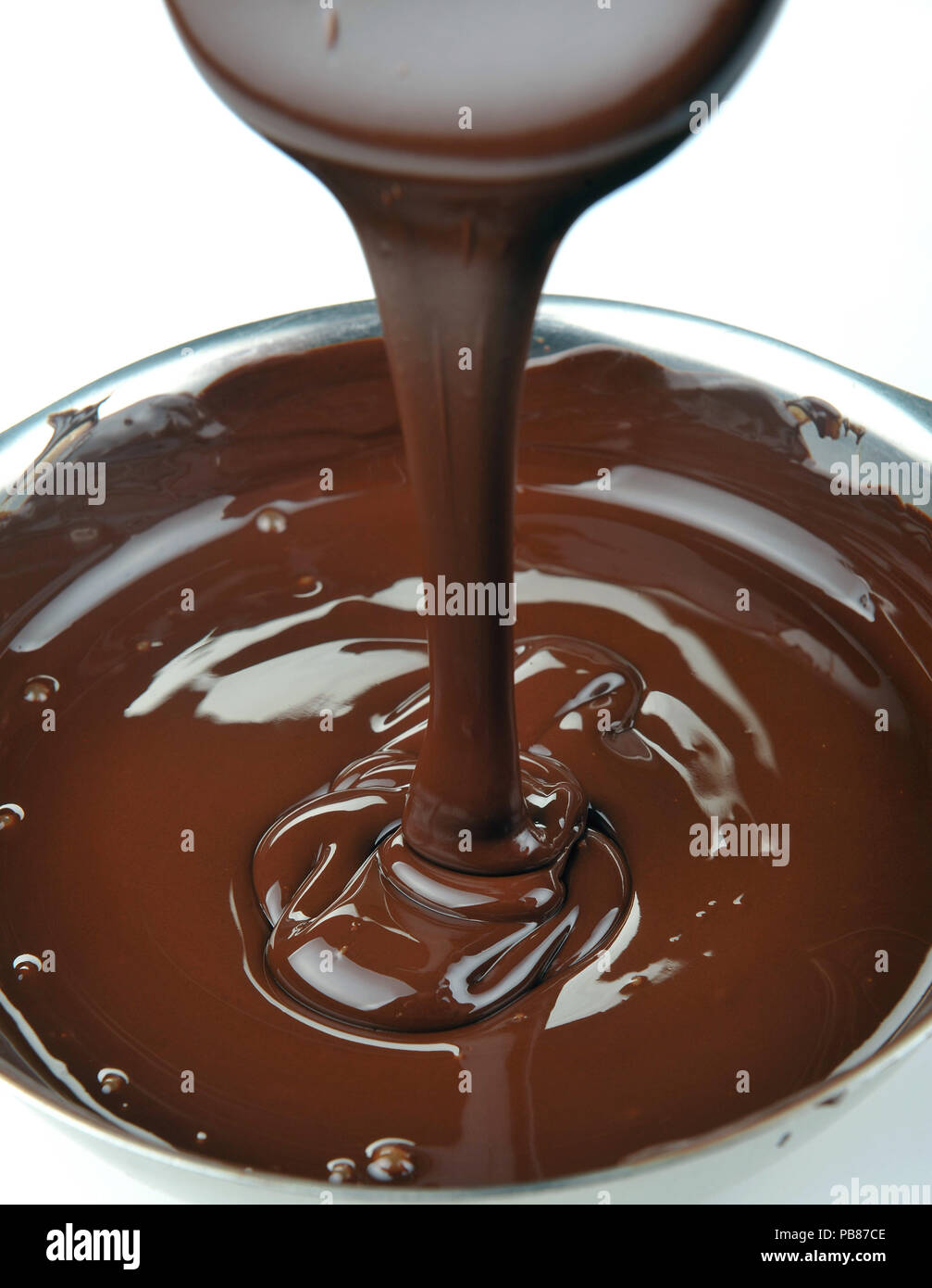 lots of chocolate falling from above Stock Photo - Alamy