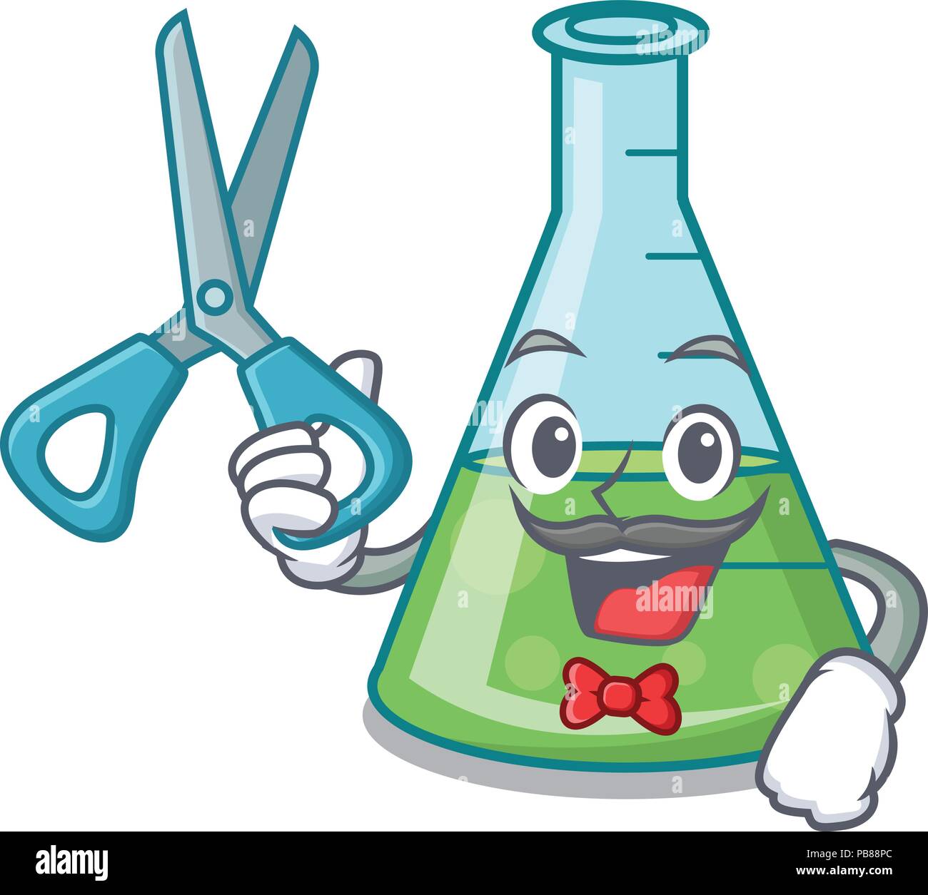 Barber science beaker character cartoon Stock Vector Image & Art - Alamy