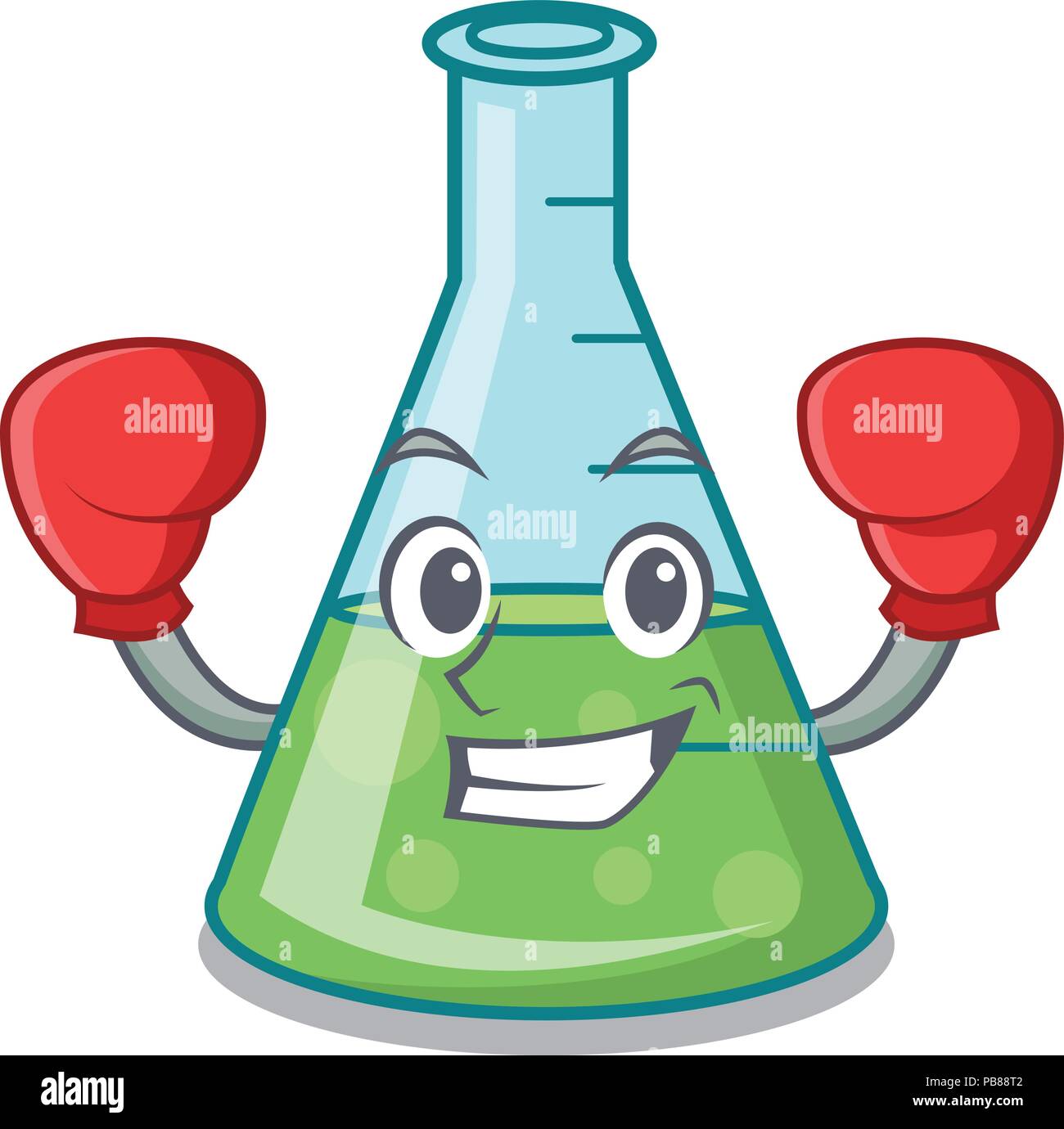 Boxing science beaker character cartoon Stock Vector Image & Art - Alamy