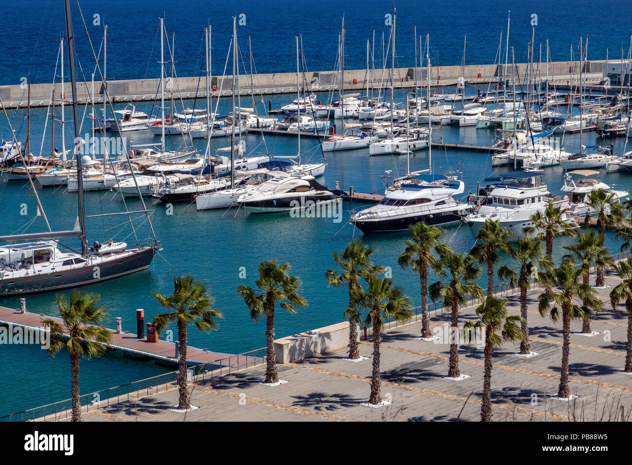 The new modern marina near Yenierenkoy on the Karpasia Peninsula in the ...