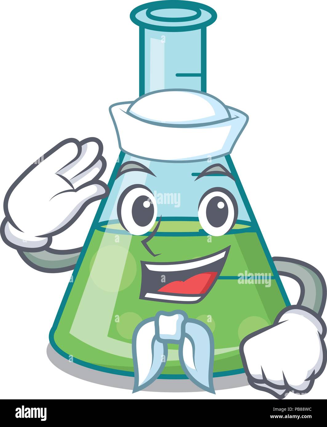 Sailor science beaker character cartoon Stock Vector Image & Art - Alamy