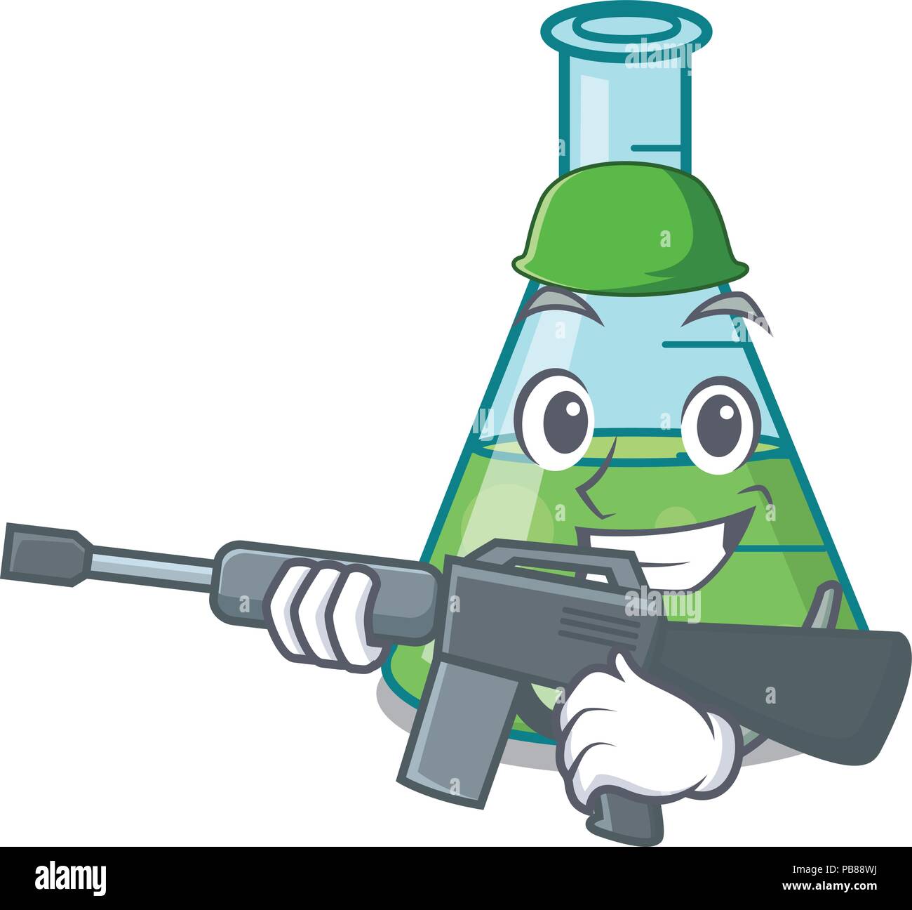 Army science beaker character cartoon Stock Vector Image & Art - Alamy