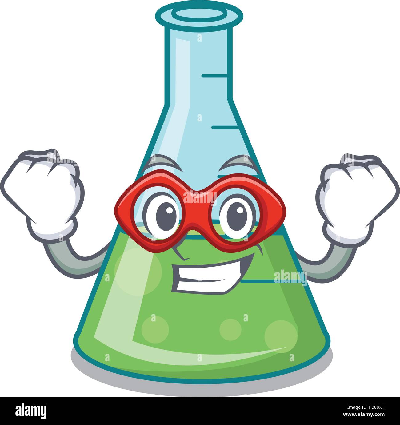 Super hero science beaker character cartoon Stock Vector Image & Art ...