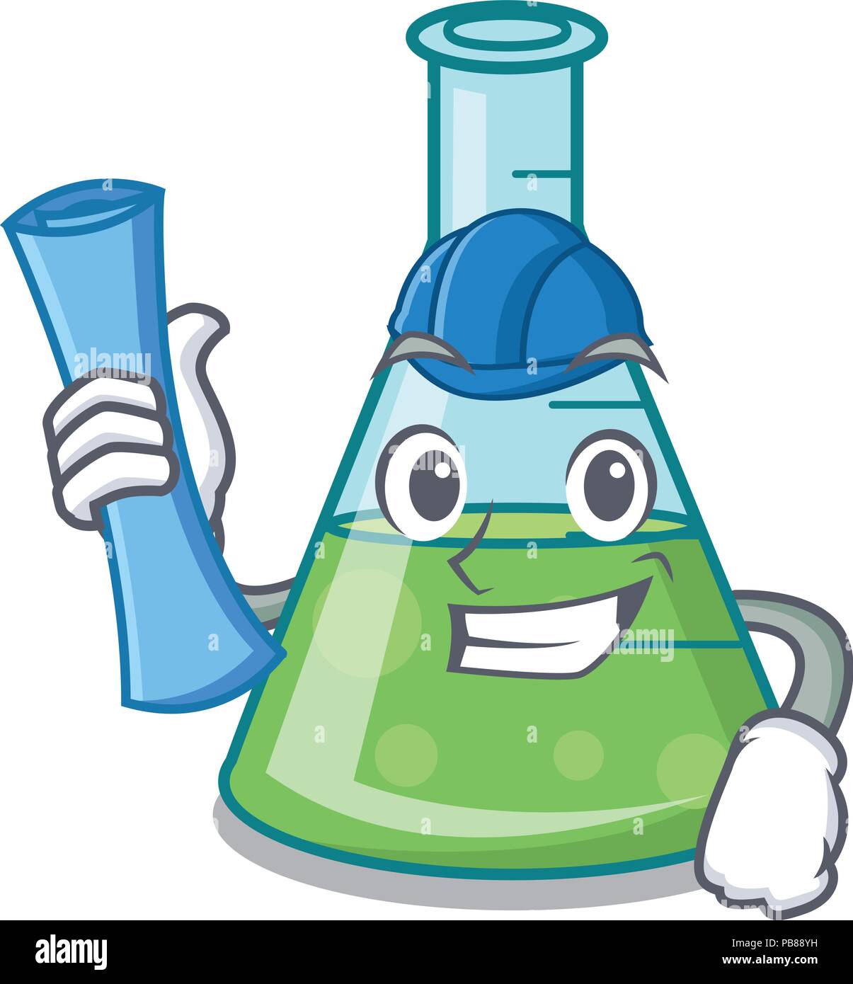 Architect science beaker character cartoon Stock Vector Image & Art - Alamy