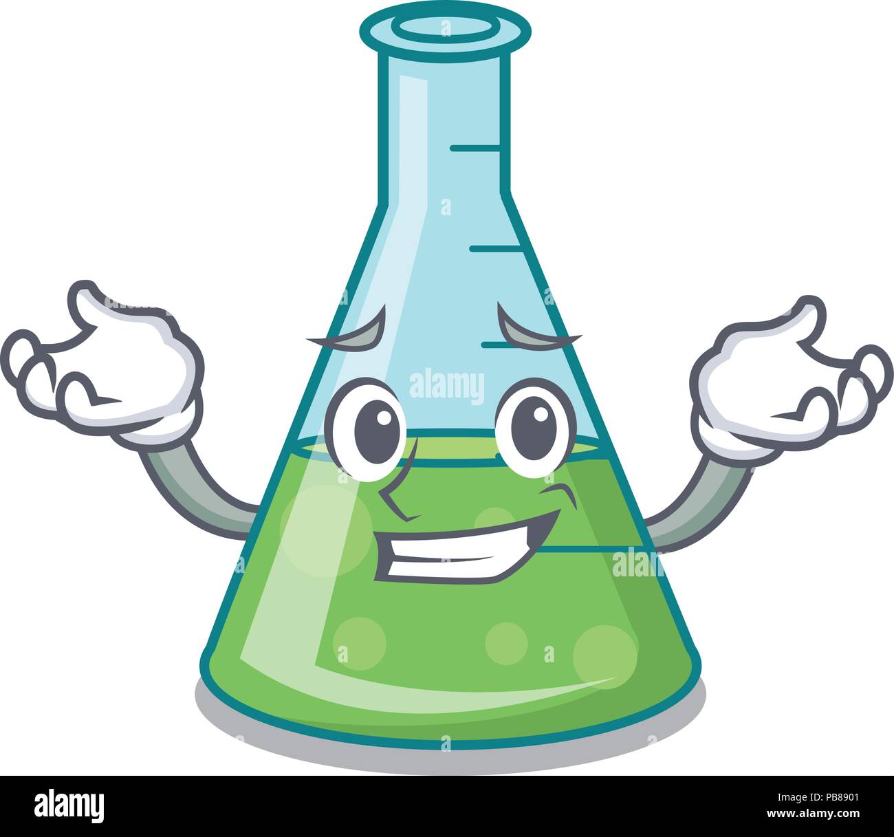Grinning science beaker character cartoon Stock Vector Image & Art - Alamy