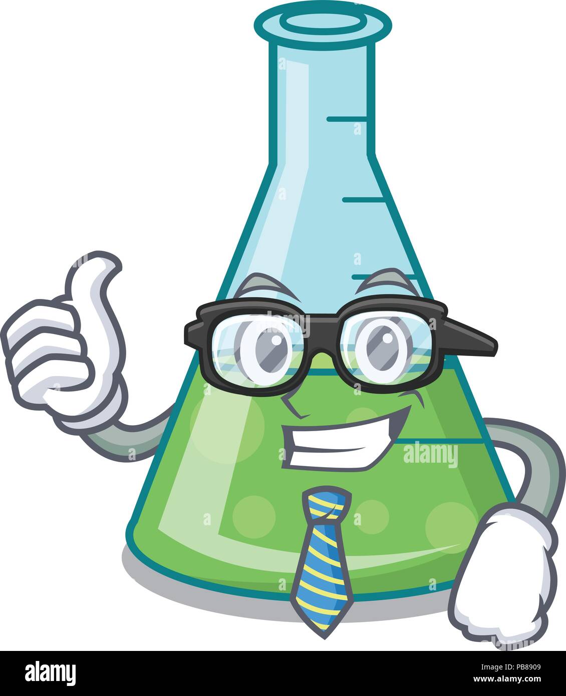 Businessman science beaker character cartoon Stock Vector Image & Art ...