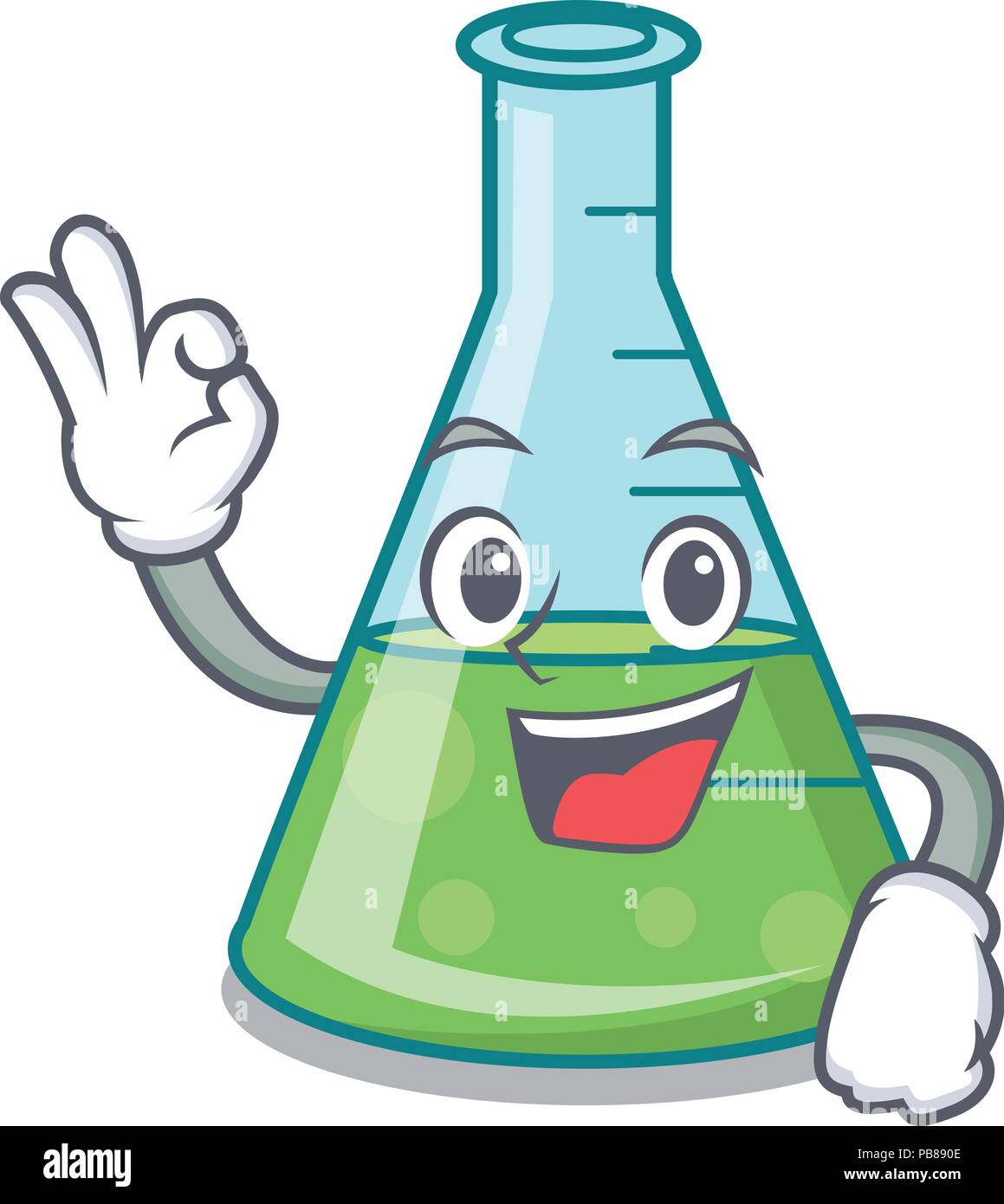 Okay science beaker character cartoon Stock Vector Image & Art - Alamy