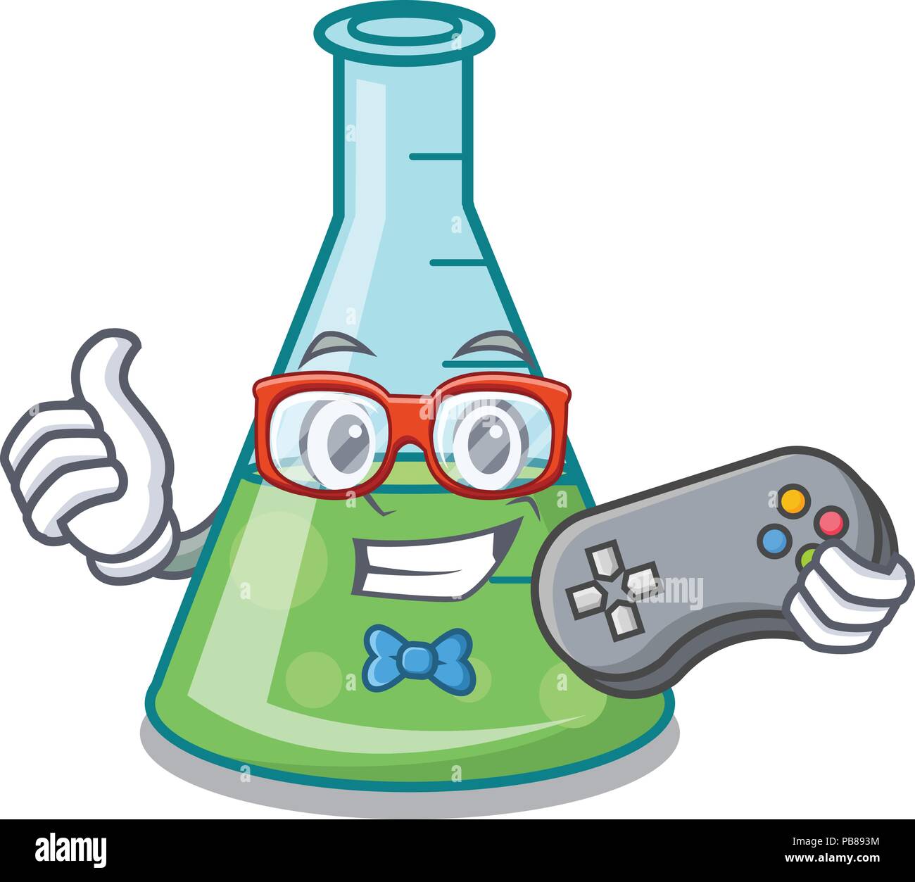 Gamer science beaker mascot cartoon Stock Vector Image & Art - Alamy