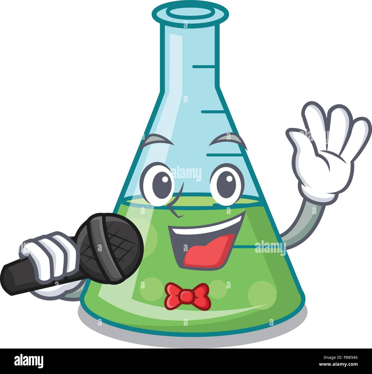 Singing science beaker mascot cartoon Stock Vector Image & Art - Alamy