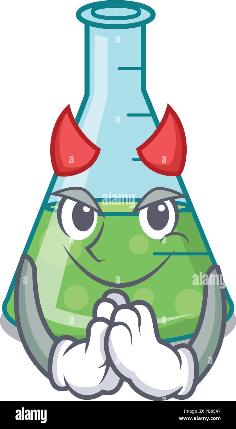 Devil science beaker mascot cartoon Stock Vector Image & Art - Alamy