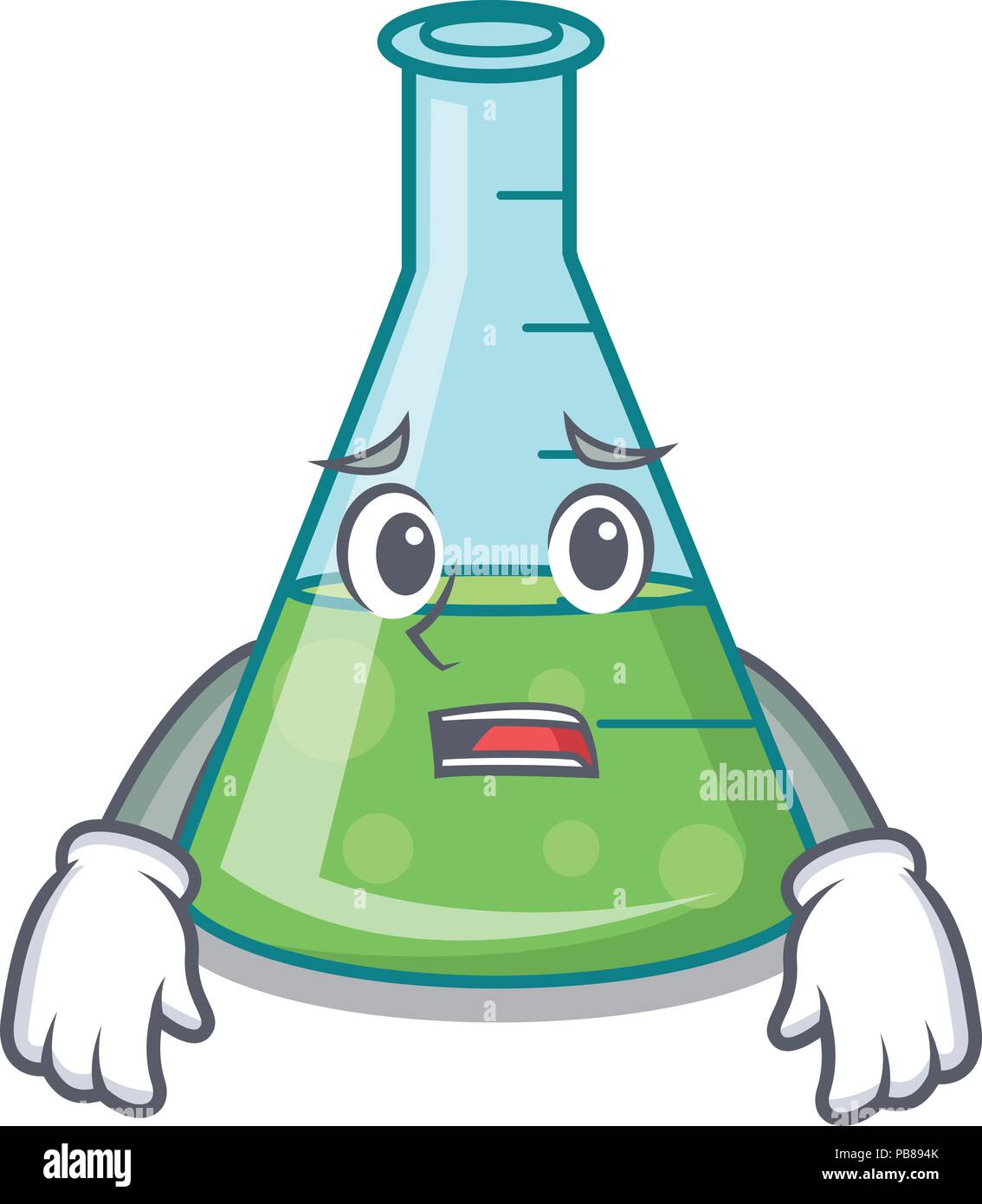 Afraid science beaker mascot cartoon Stock Vector Image & Art - Alamy