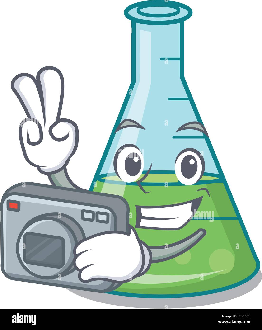 Photographer science beaker mascot cartoon Stock Vector Image & Art - Alamy