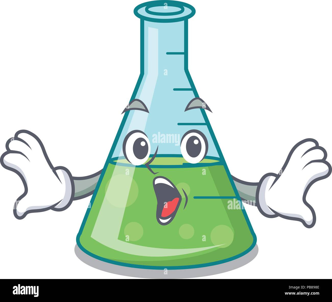 Surprised science beaker mascot cartoon Stock Vector Image & Art - Alamy