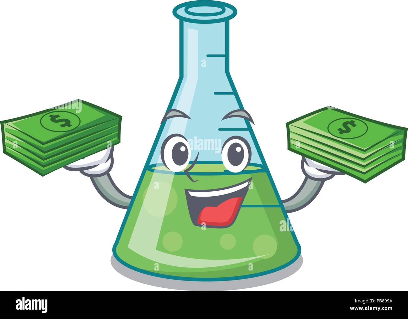 With money science beaker mascot cartoon Stock Vector Image & Art - Alamy