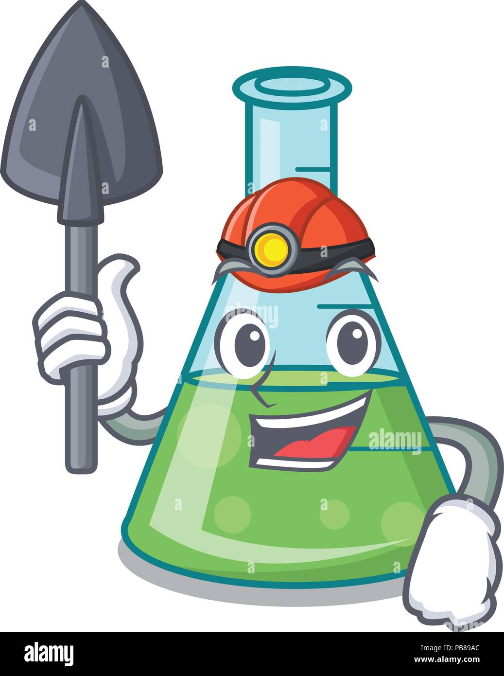 Miner science beaker mascot cartoon Stock Vector Image & Art - Alamy